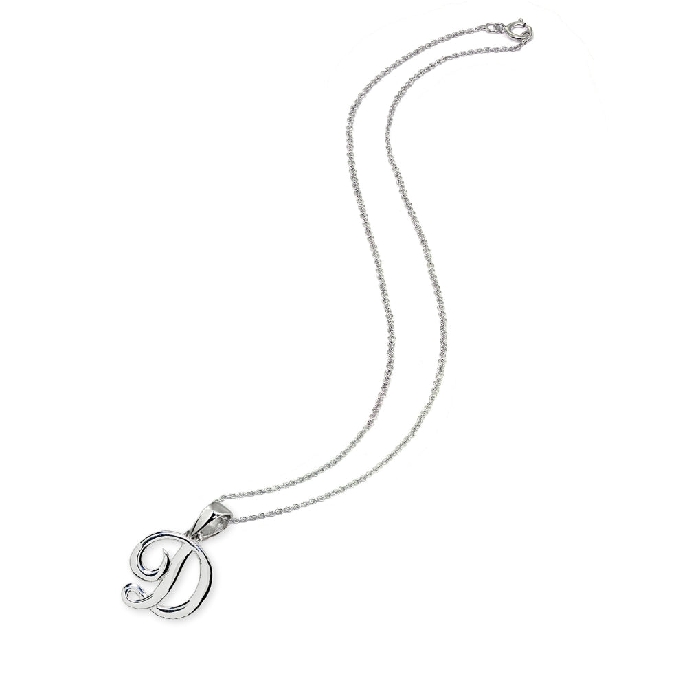 Sterling Silver D Letter Initial Alphabet Name Personalized 925 Silver ...